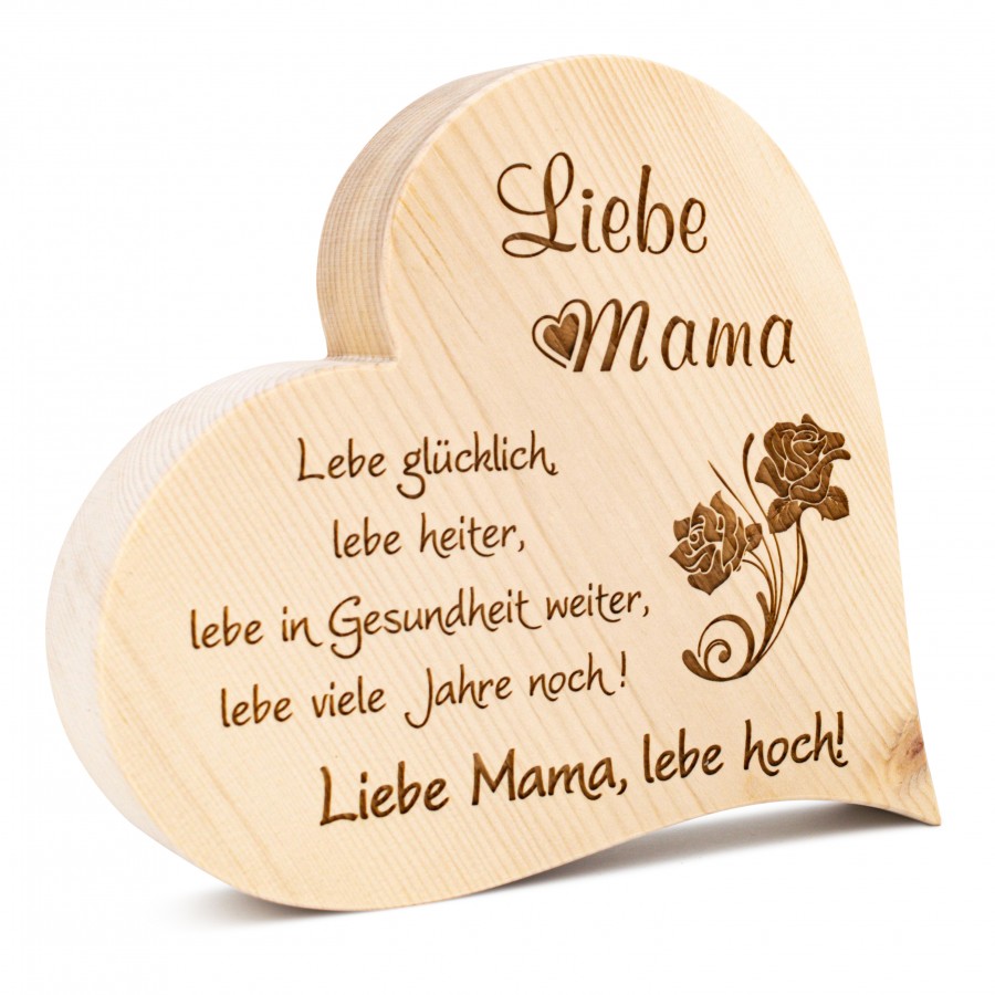 - Online Shop - Geschenkideen - Für Mama - Zirbenherz Liebe Mama 12cm